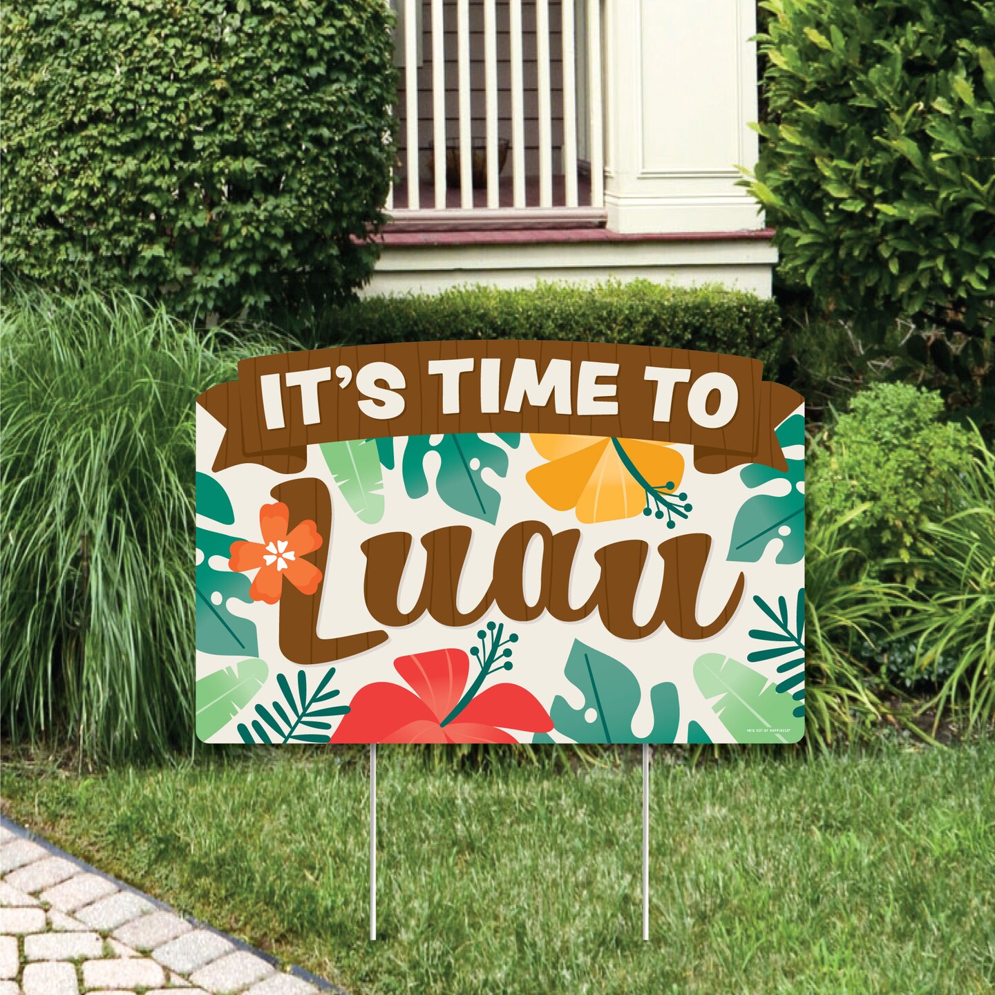 Big Dot of Happiness Tropical Luau - Hawaiian Beach Party Yard Sign ...