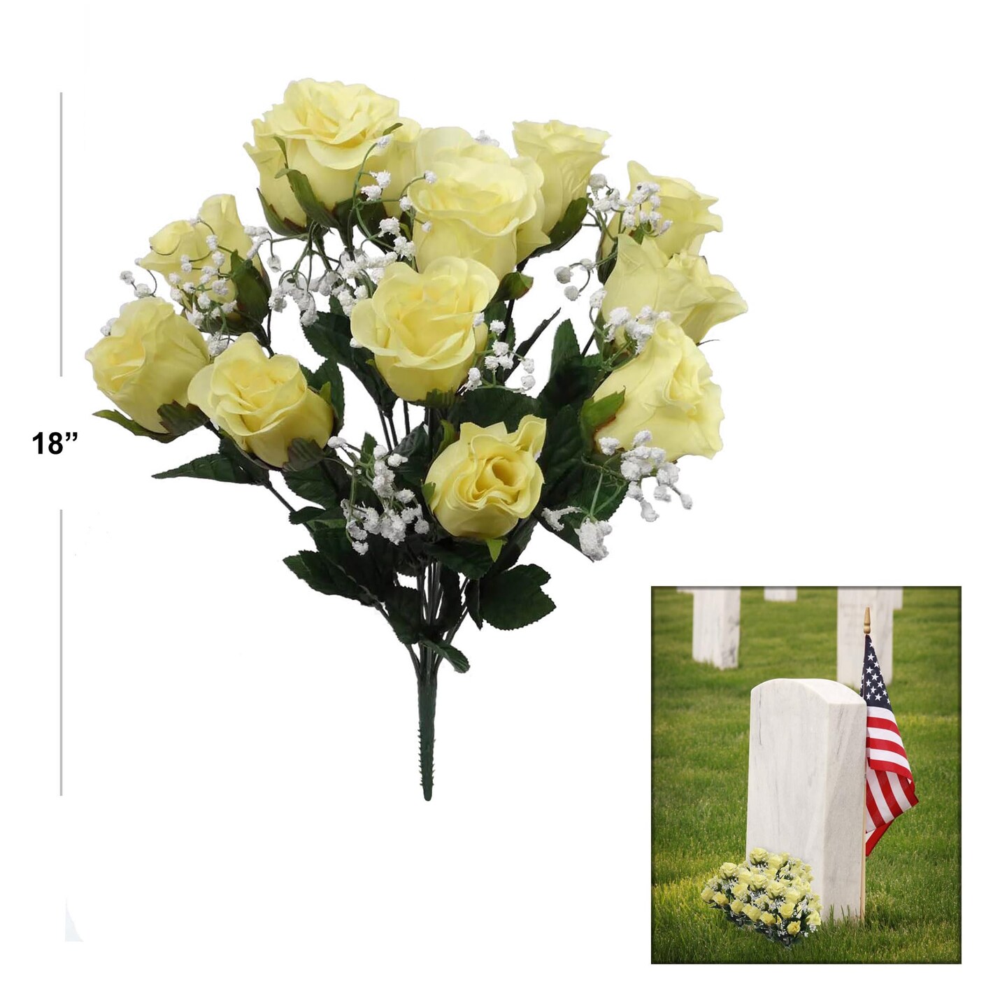 Rose Bud x/Gyp Bush x14 - Exquisite Combo of Artificial Roses ...