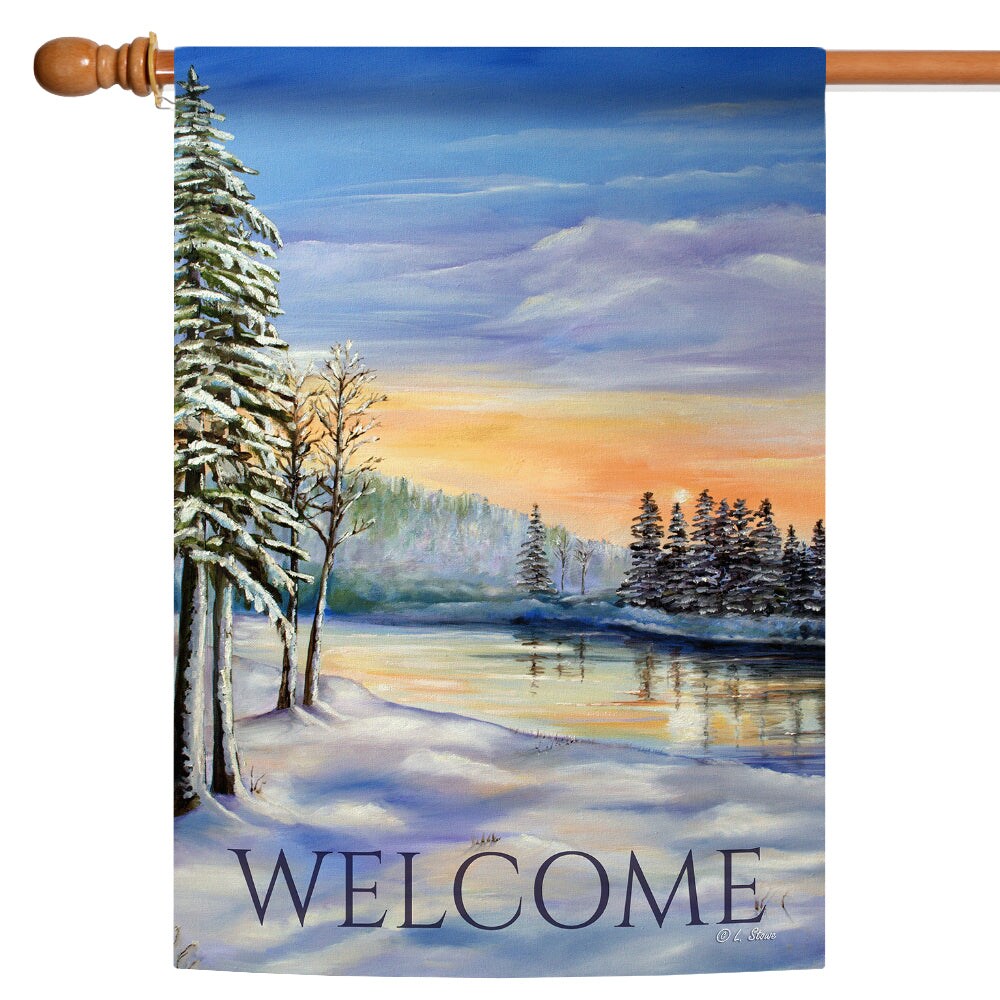 Winter River Welcome Decorative Winter Flag | Michaels