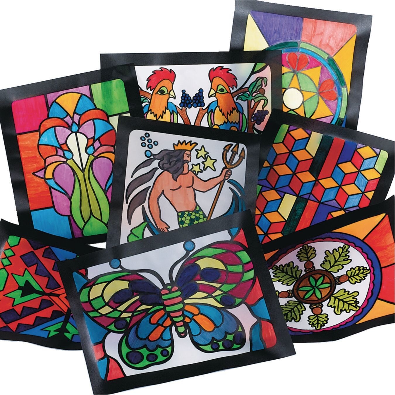 Stained Glass Windows (Pack of 16) | Michaels