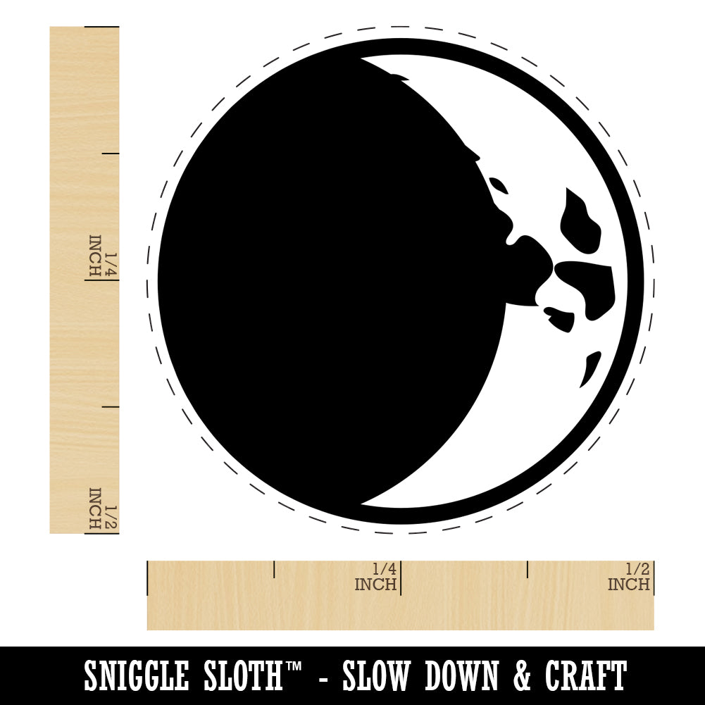 Waxing Crescent Moon Phase Self-Inking Rubber Stamp for Stamping ...