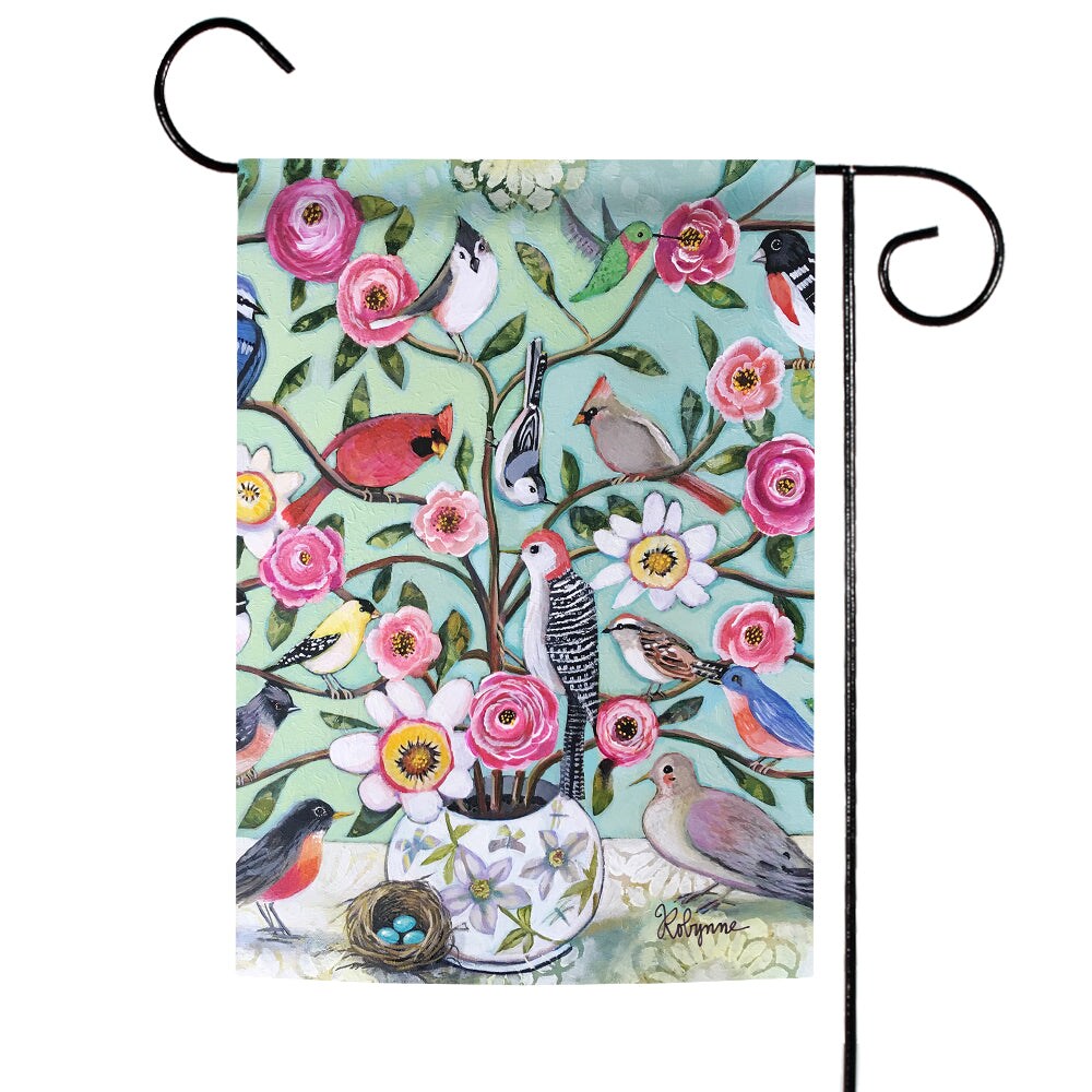 Blossoms And Birds Decorative Bird Flag, Size: 12 in x 18 in | Michaels