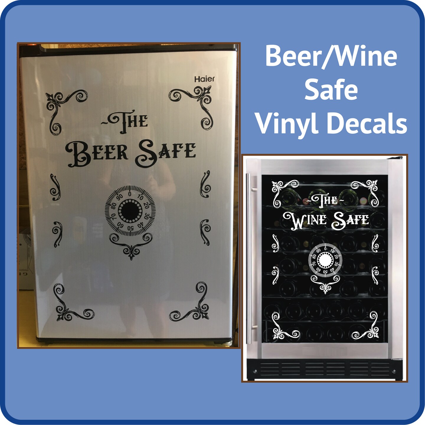 Beer Safe Wine Safe Ready to Apply Vinyl Decals Free Shipping ...