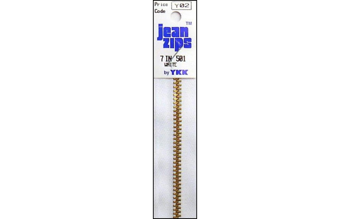 YKK Brass Jean Zipper 7" White | Michaels
