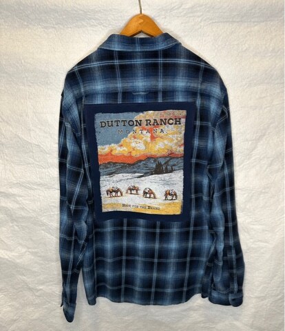 Dutton Ranch Upcycled Back Patch Flannel Shirt - size XXL | MakerPlace ...
