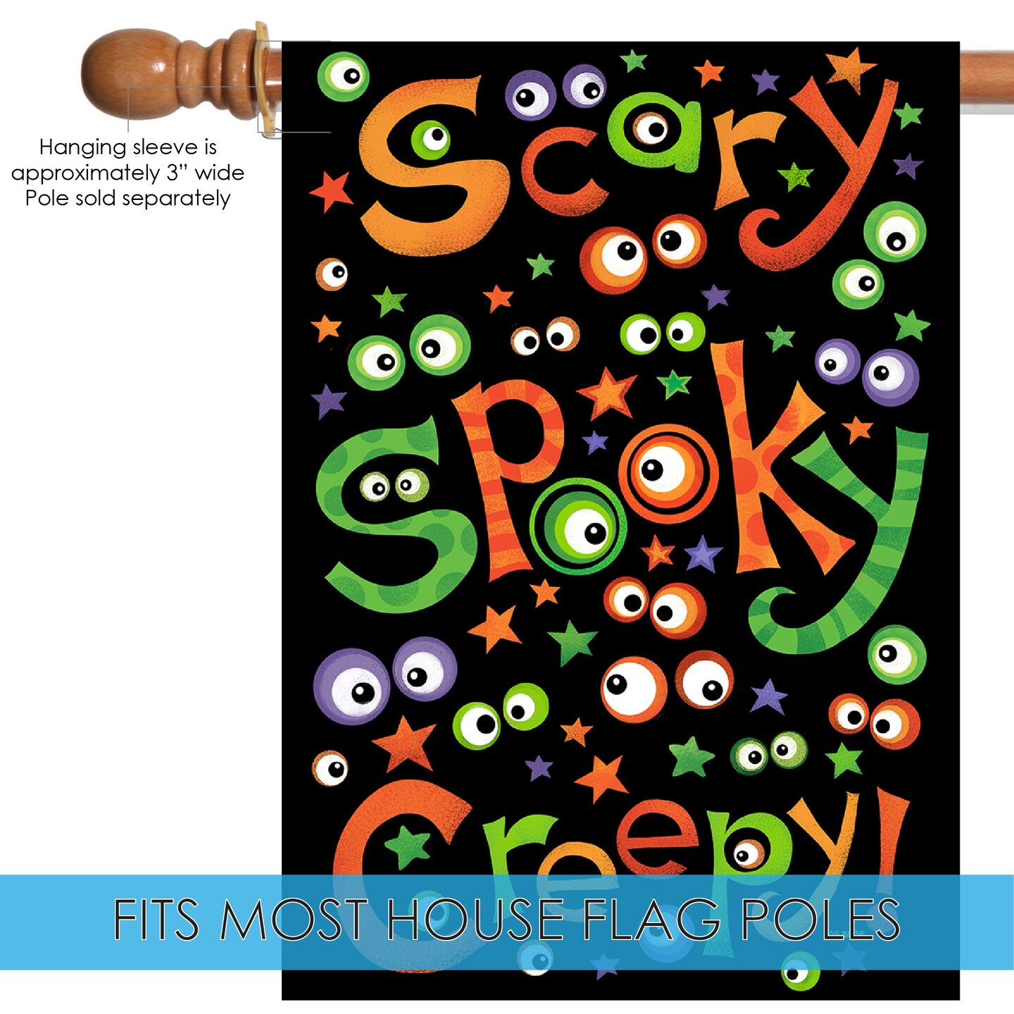 Scary Spooky Creepy Decorative Halloween Flag | Michaels