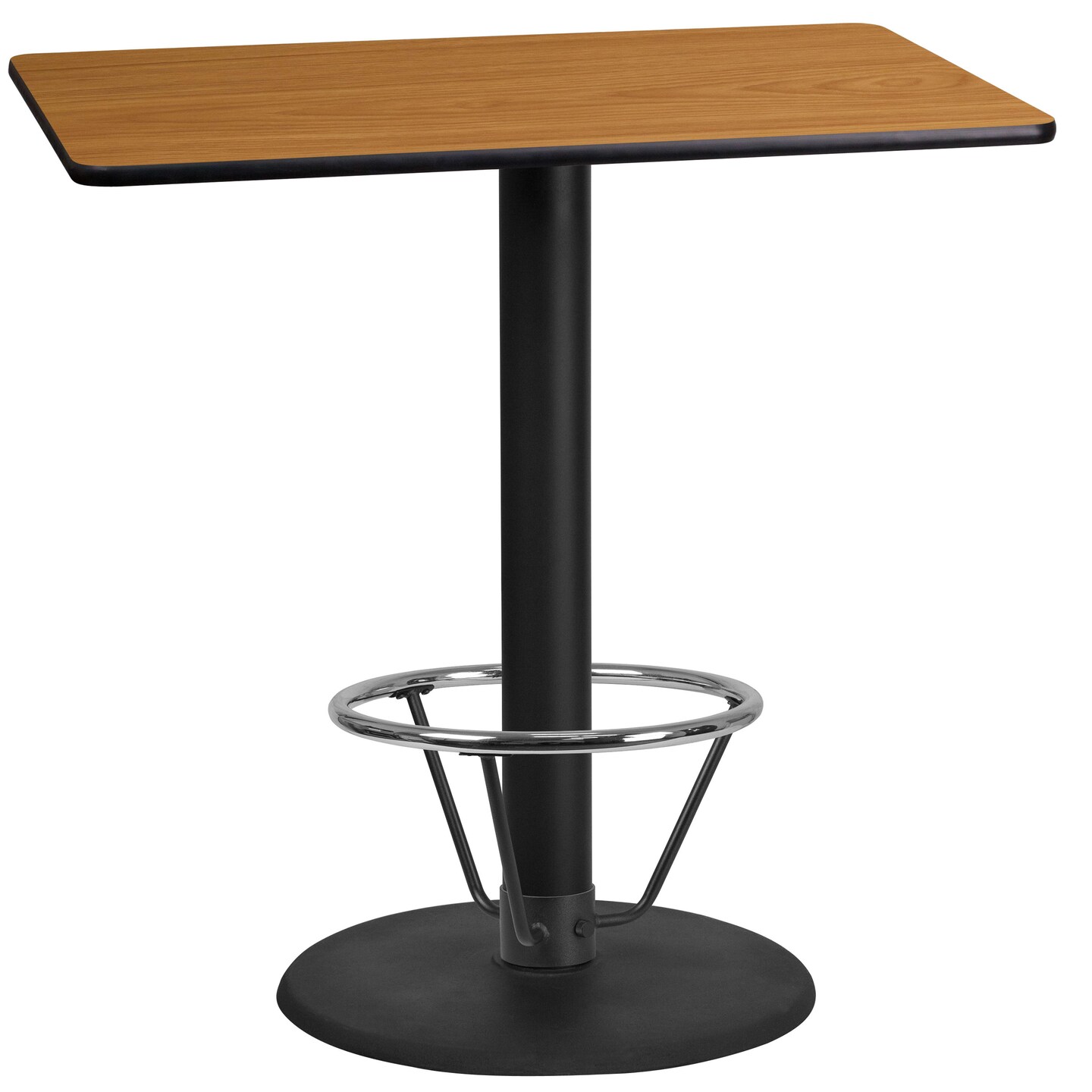 Emma and Oliver 24"x42" Rectangular Laminate Bar Table with 24"RD Foot ...