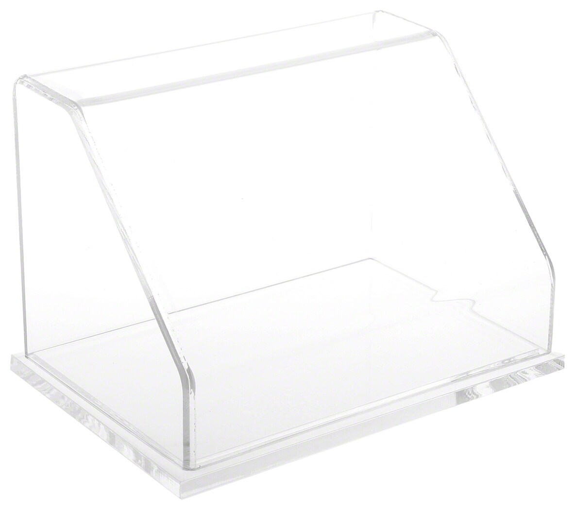 Plymor Clear Acrylic Slanted Front Display Case, 9" W x 6" D x 6" H ...