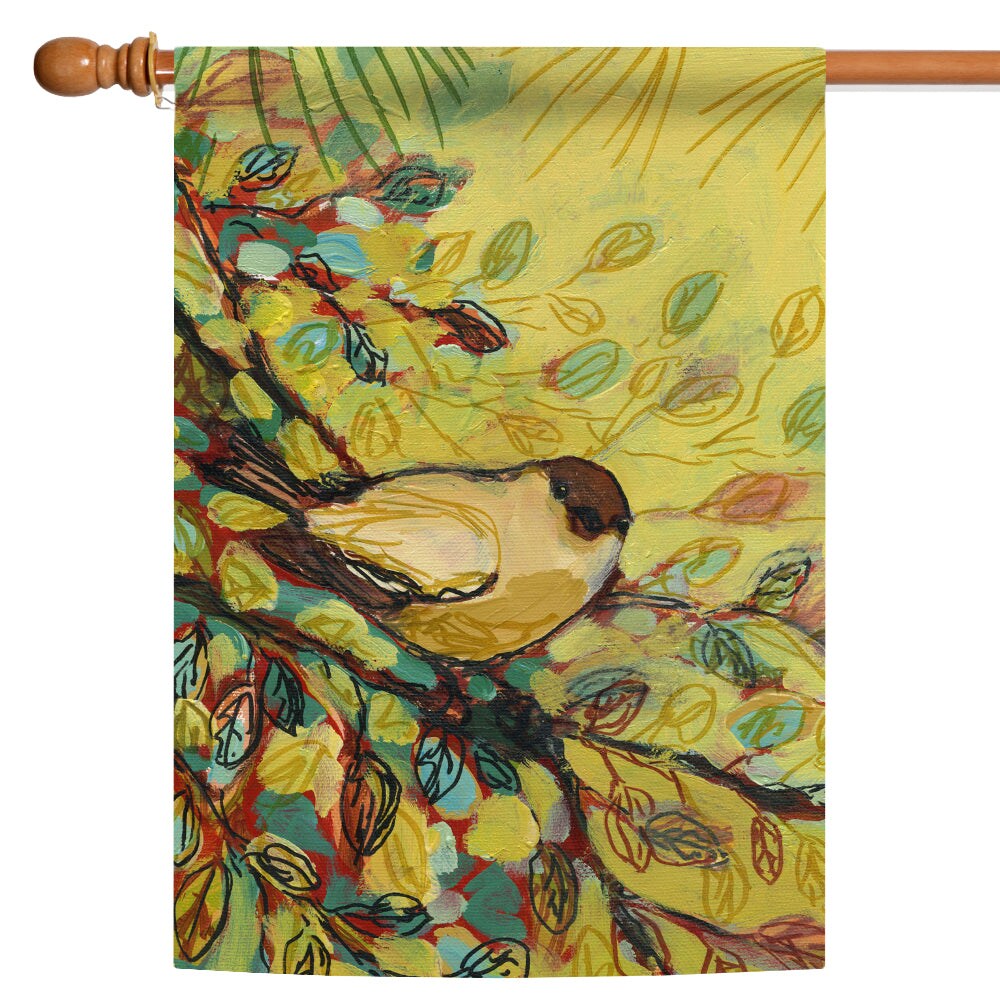 Goldfinch Waiting Decorative Bird Flag | Michaels