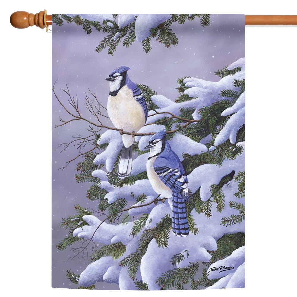 Two Blues Decorative Winter Flag | Michaels