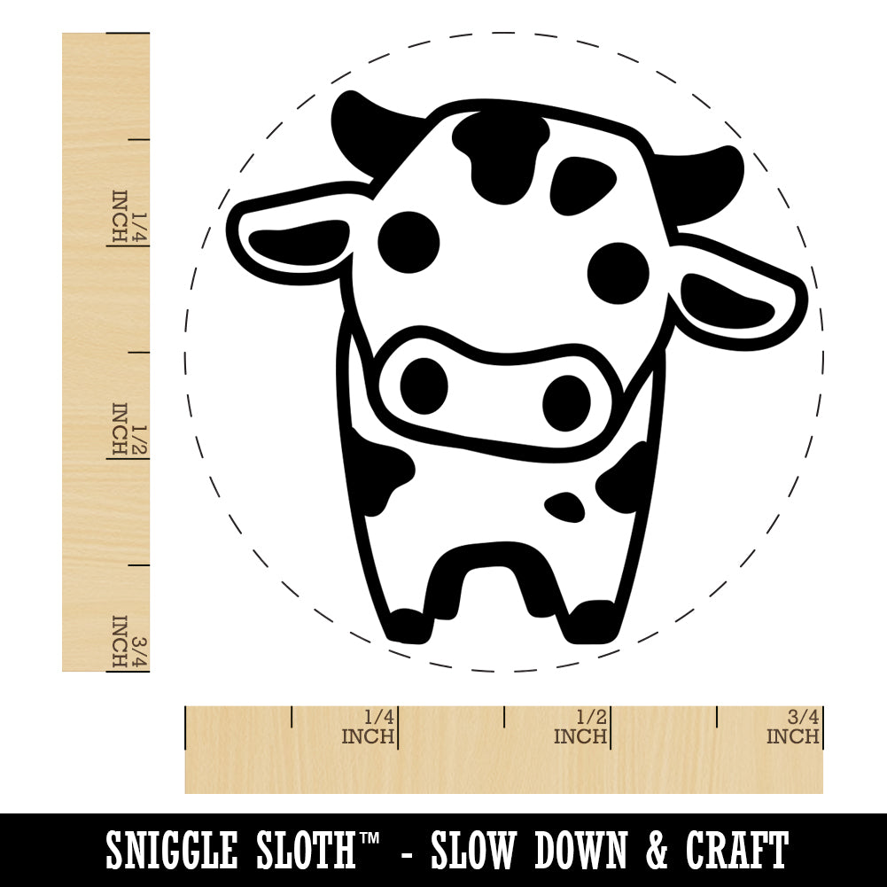 Cute Chibi Spotted Cow Self-Inking Rubber Stamp for Stamping Crafting ...