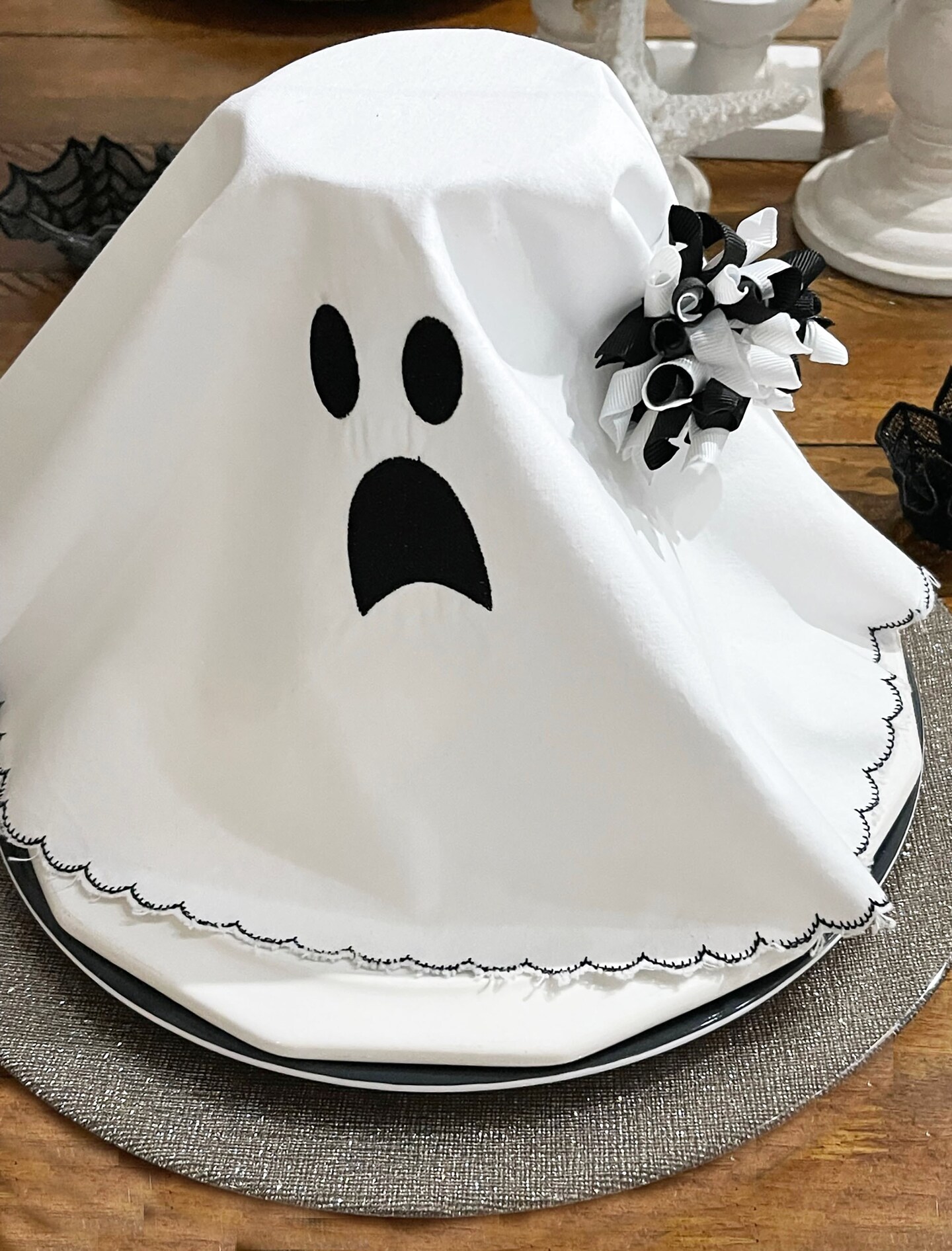 White Cotton Halloween Ghost Napkins | MakerPlace by Michaels