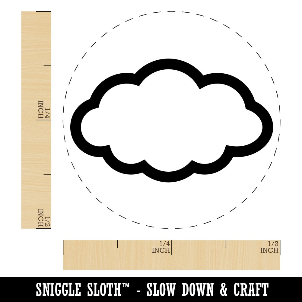 Cloud Outline Self-Inking Rubber Stamp for Stamping Crafting Planners ...
