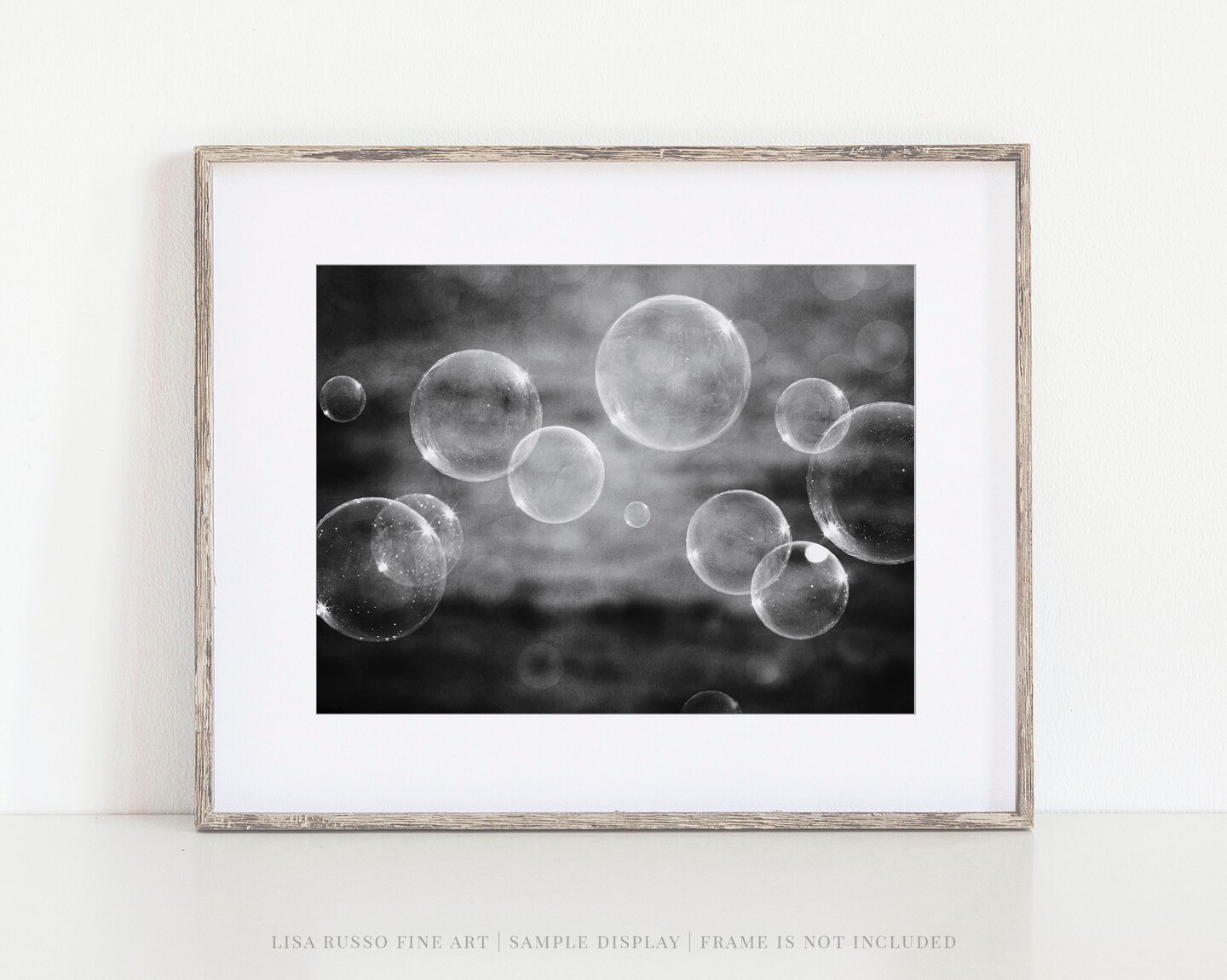 Black and White Bubbles Print for Bathroom Wall Decor | Not Framed ...