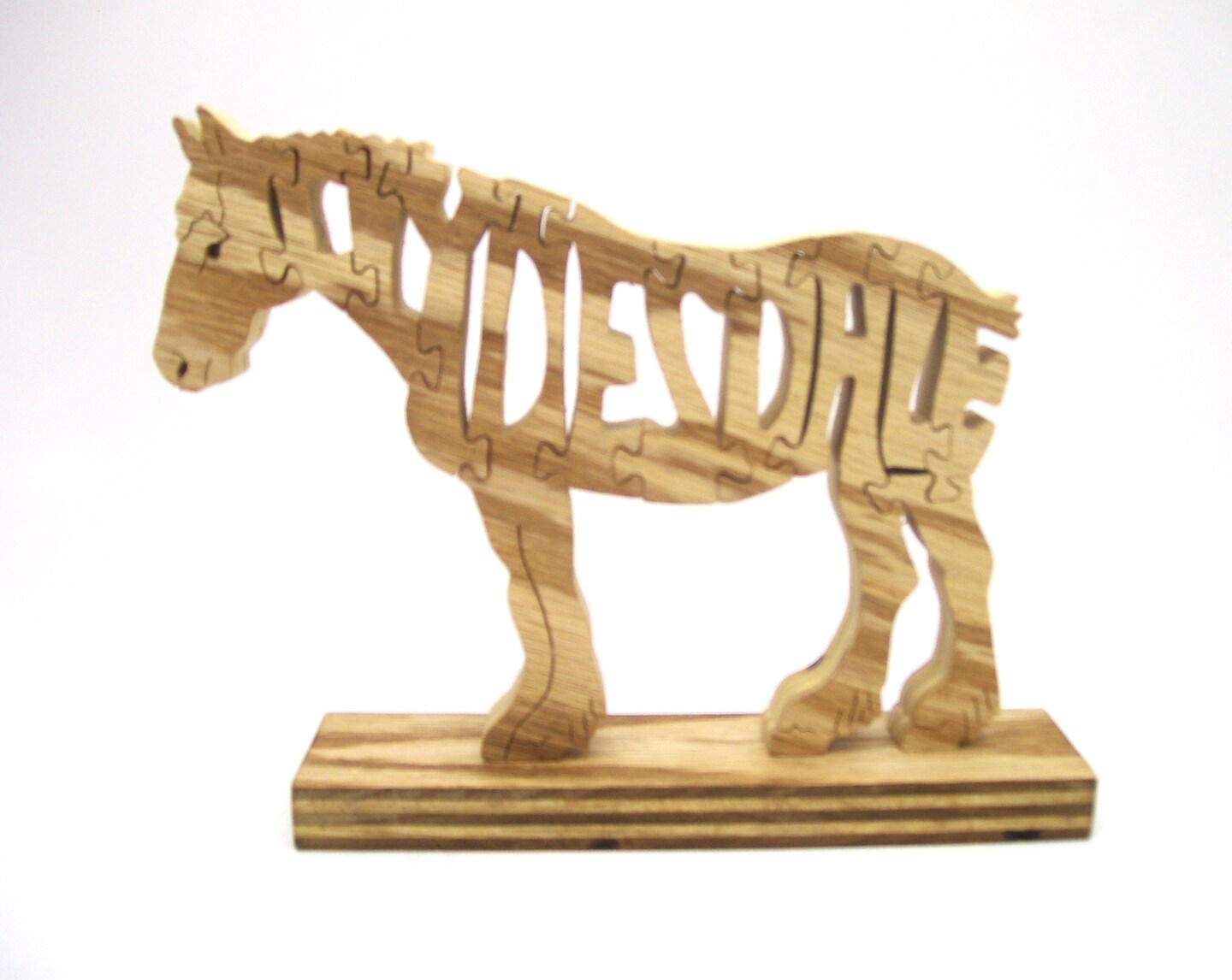 Clydesdale horse, Wooden horse puzzle, adult puzzle, kids puzzle ...