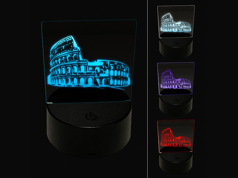 Roman Rome Colosseum Amphitheatre Italy Landmark 3D Illusion LED Night ...