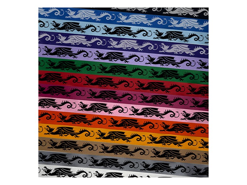 European Style Heraldic Winged Dragon Wyvern Satin Ribbon for Bows Gift ...