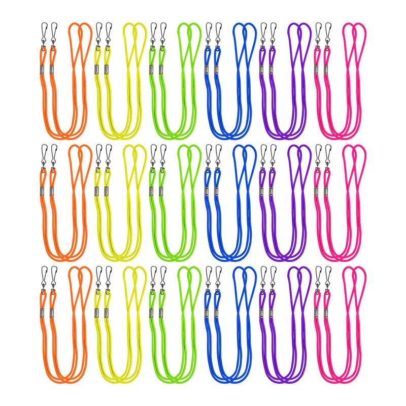 Assorted Neon Nylon Lanyards, 12 Per Pack, 3 Packs | Michaels
