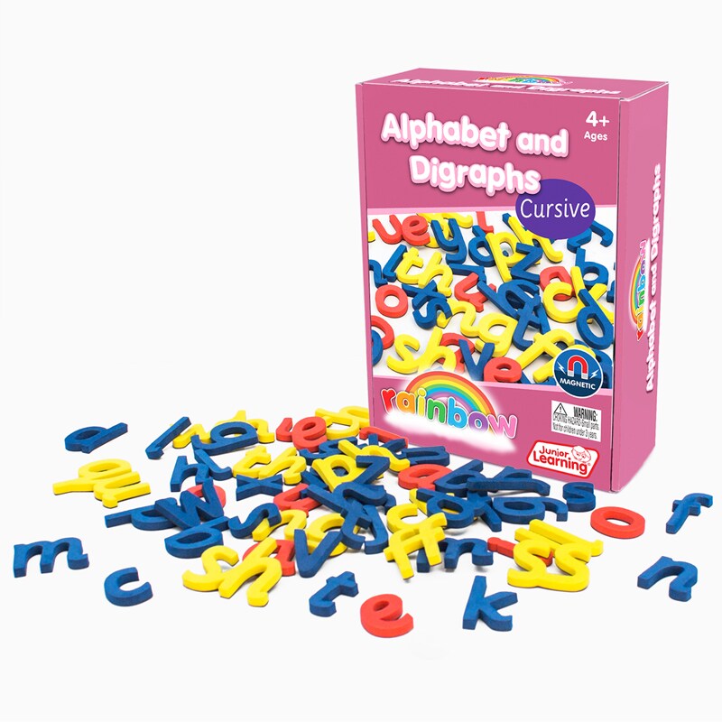 Rainbow Alphabet And Digraphs, Cursive | Michaels
