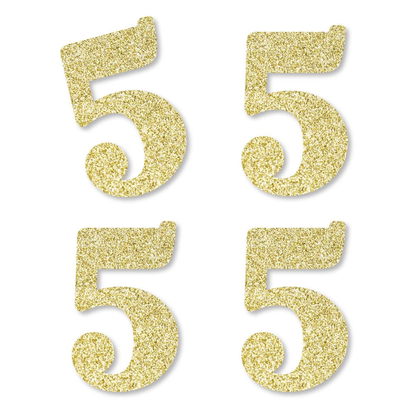 Big Dot of Happiness Gold Glitter 5 - No-Mess Real Gold Glitter Cut-Out ...