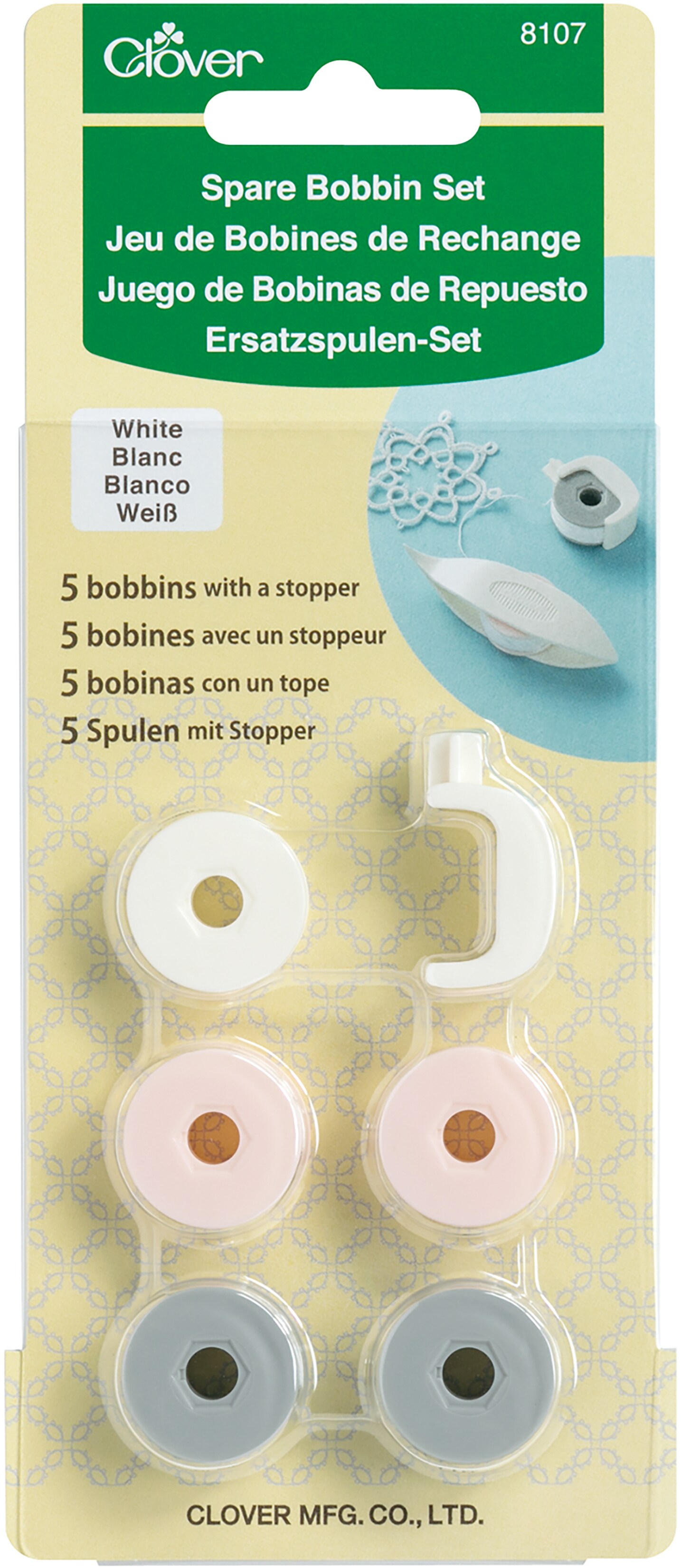 Clover Spare Bobbin Set 5/Pkg-White | Michaels