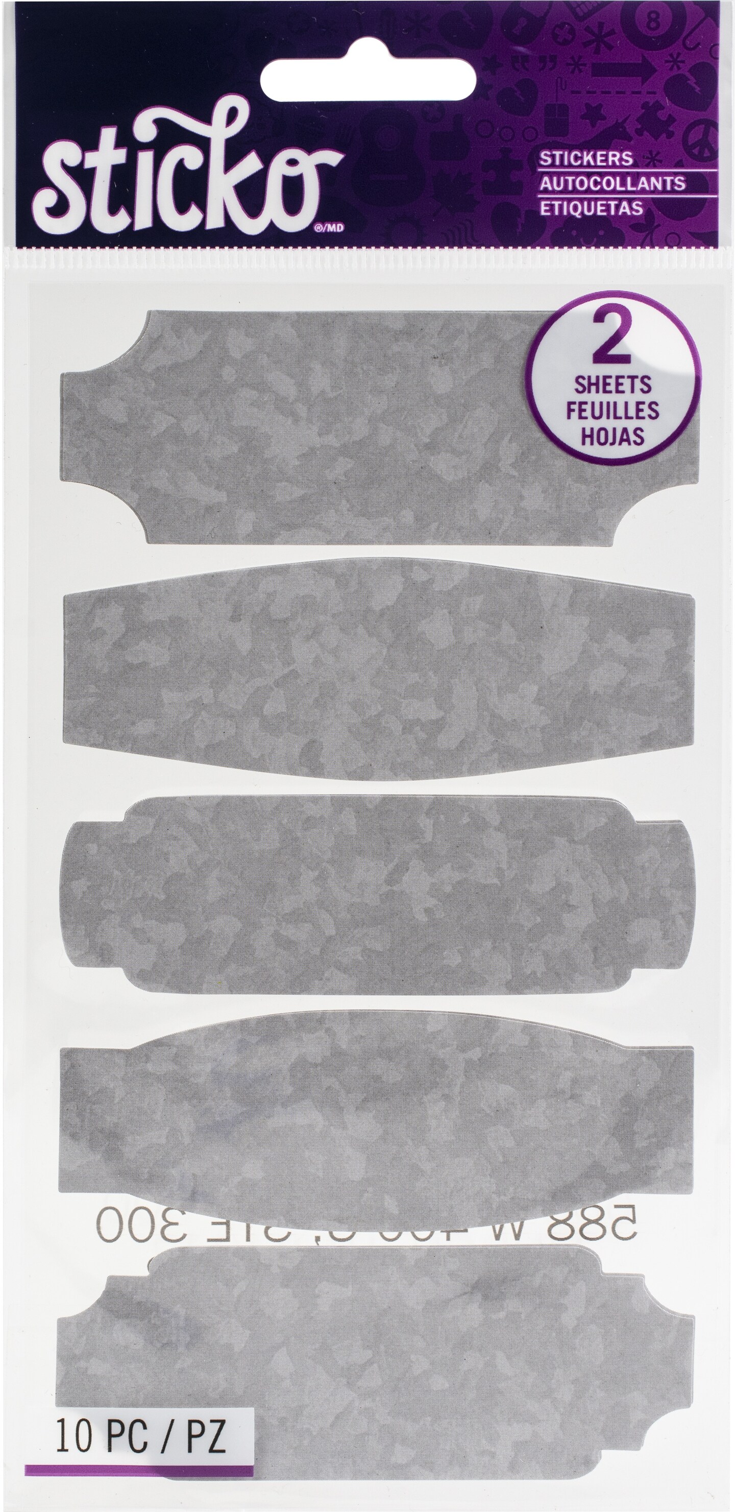 Sticko Flat Stickers-Medium Galvanized Labels, 10/Pkg | Michaels