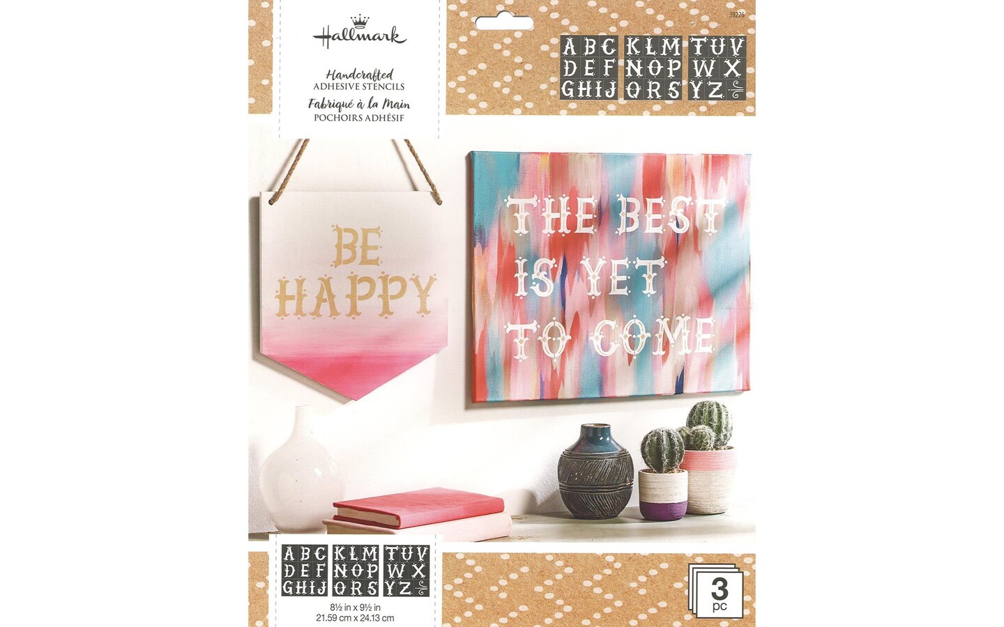 Plaid Folkart Hall Stencil Adh 8.5X9.5 Font Enchnt | Michaels