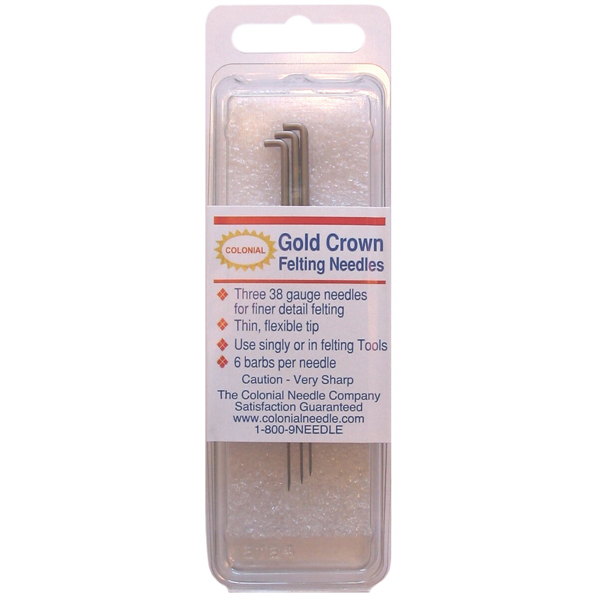 Colonial Gold Crown Felting Needles 3/Pkg-Size 38 Triangle | Michaels