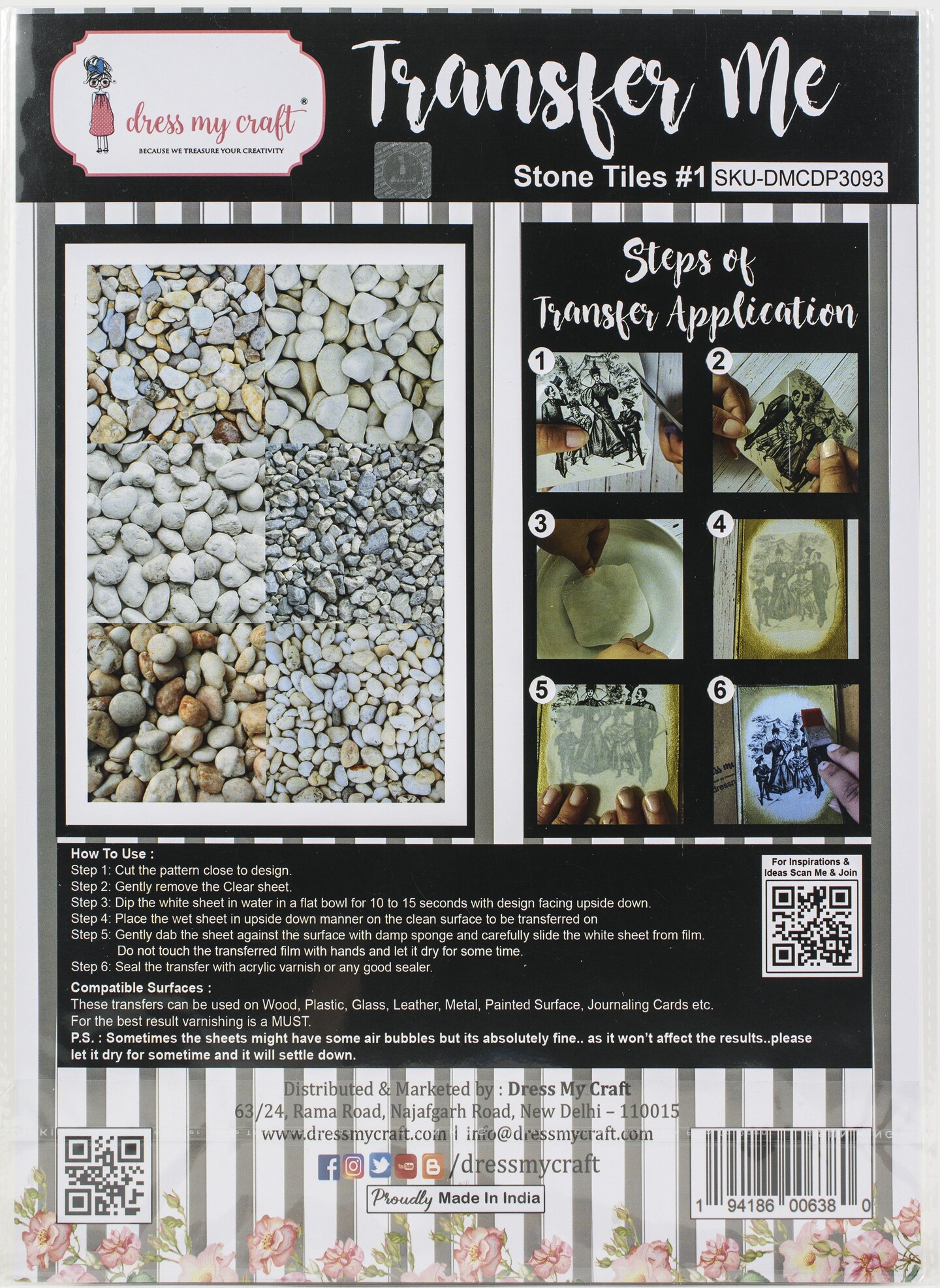 Dress My Craft Transfer Me Sheet A4-Stone Tiles #1 | Michaels