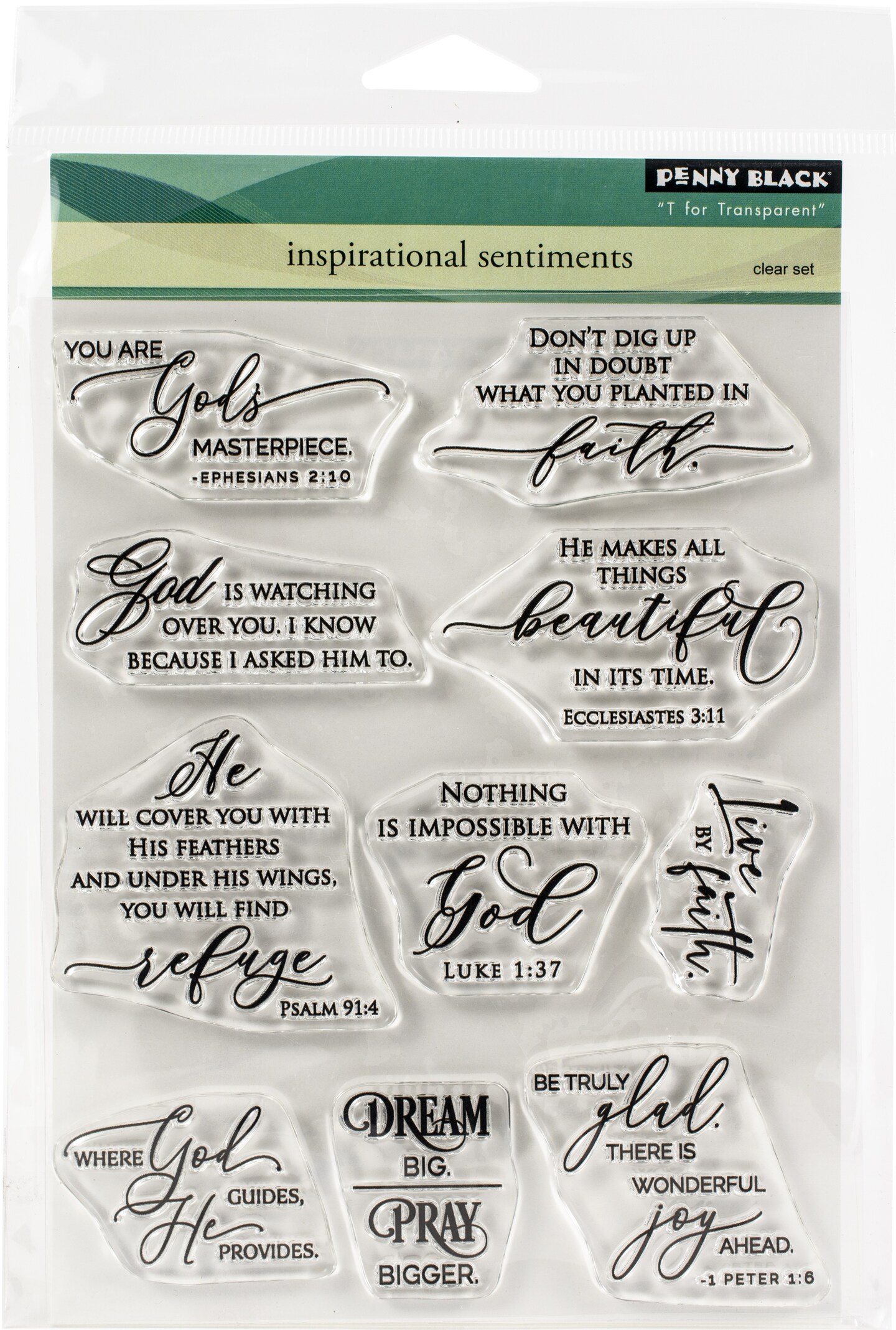 Penny Black Clear Stamps-Inspirational Sentiments | Michaels