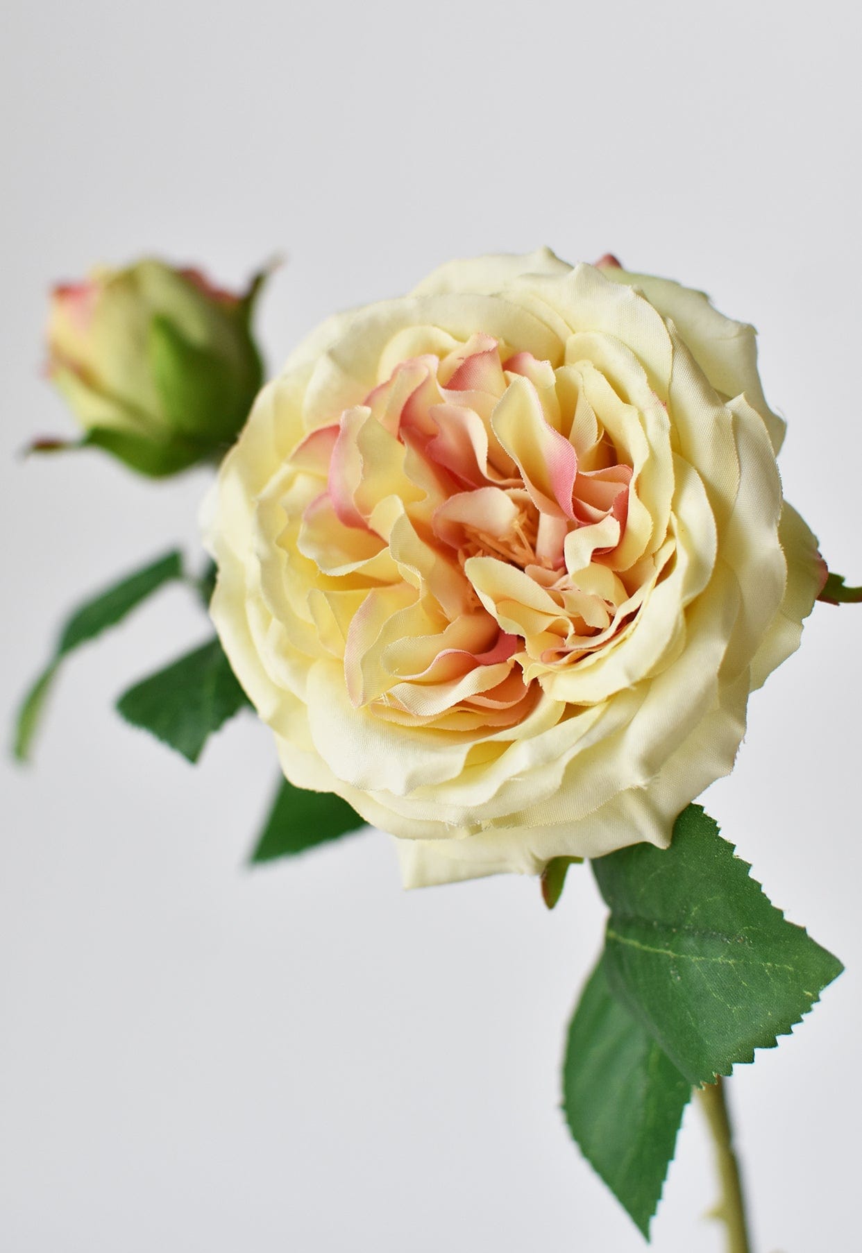 14" Faux Yellow Cabbage Rose Stem | Michaels