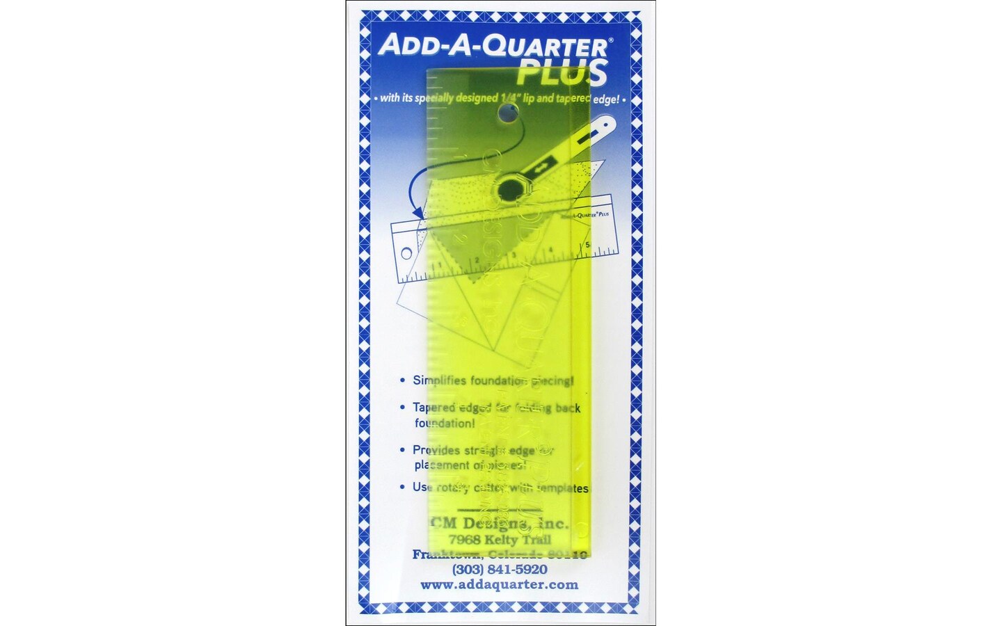 Cm Designs Ruler 6" Add-A-Quarter Plus | Michaels