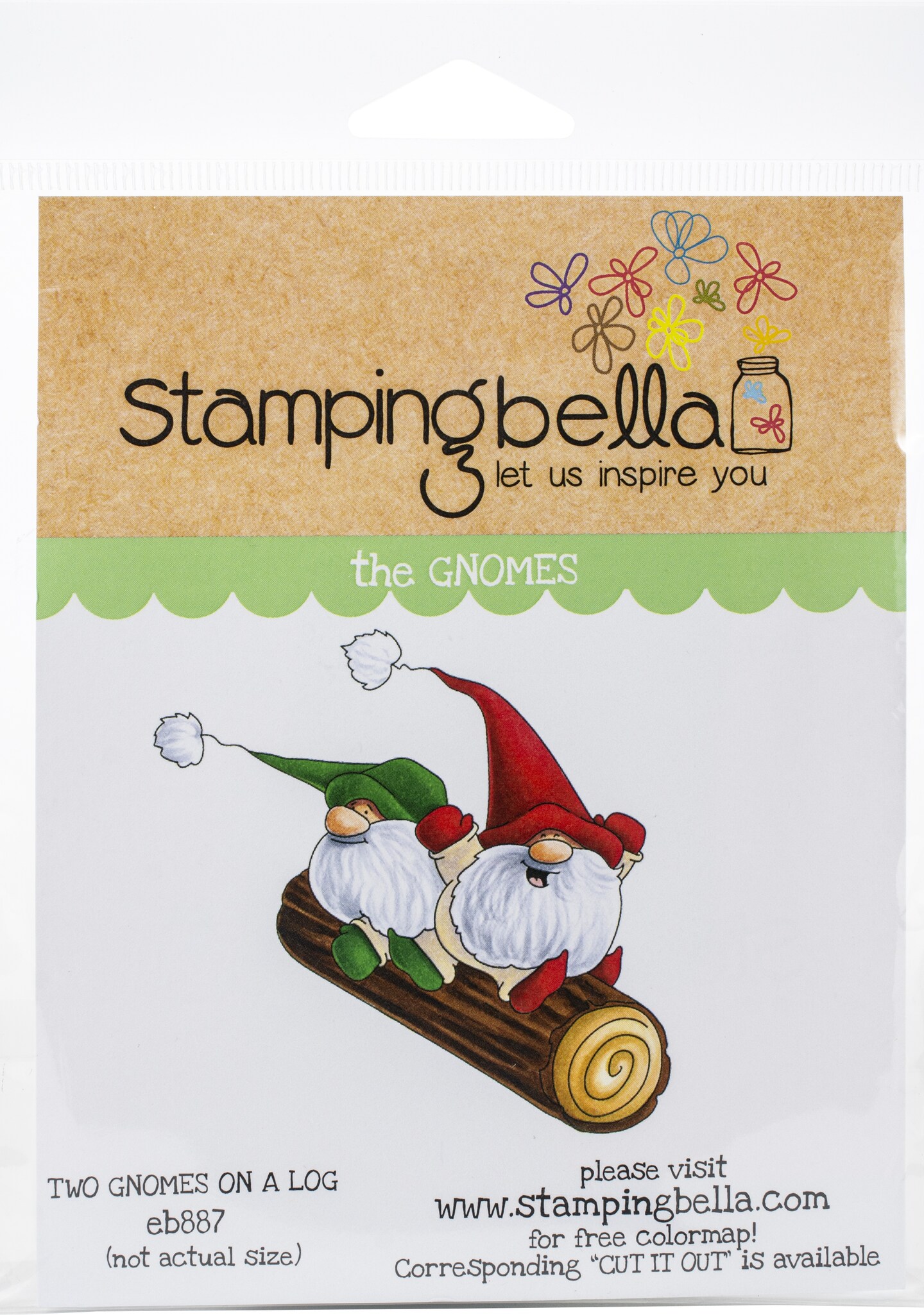 Stamping Bella Cling Stamps-Two Gnomes On A Log | Michaels