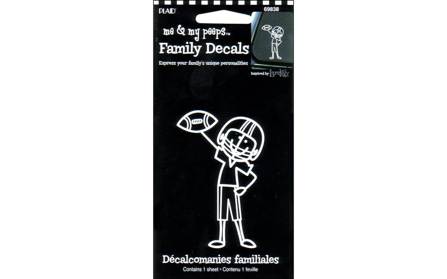 Plaid Peeps Family Decals Football Boy | Michaels