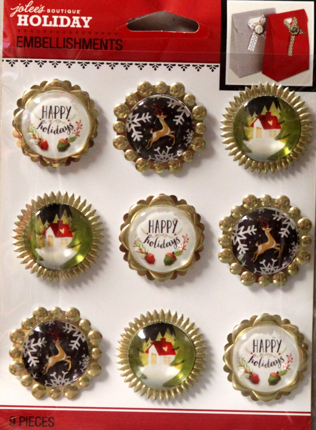 Jolee's Boutique Holiday Baubles Repeat Pebble Dimensional Stickers ...