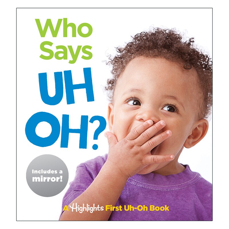 Who Says Uh Oh? Board Book With Baby Mirror | Michaels