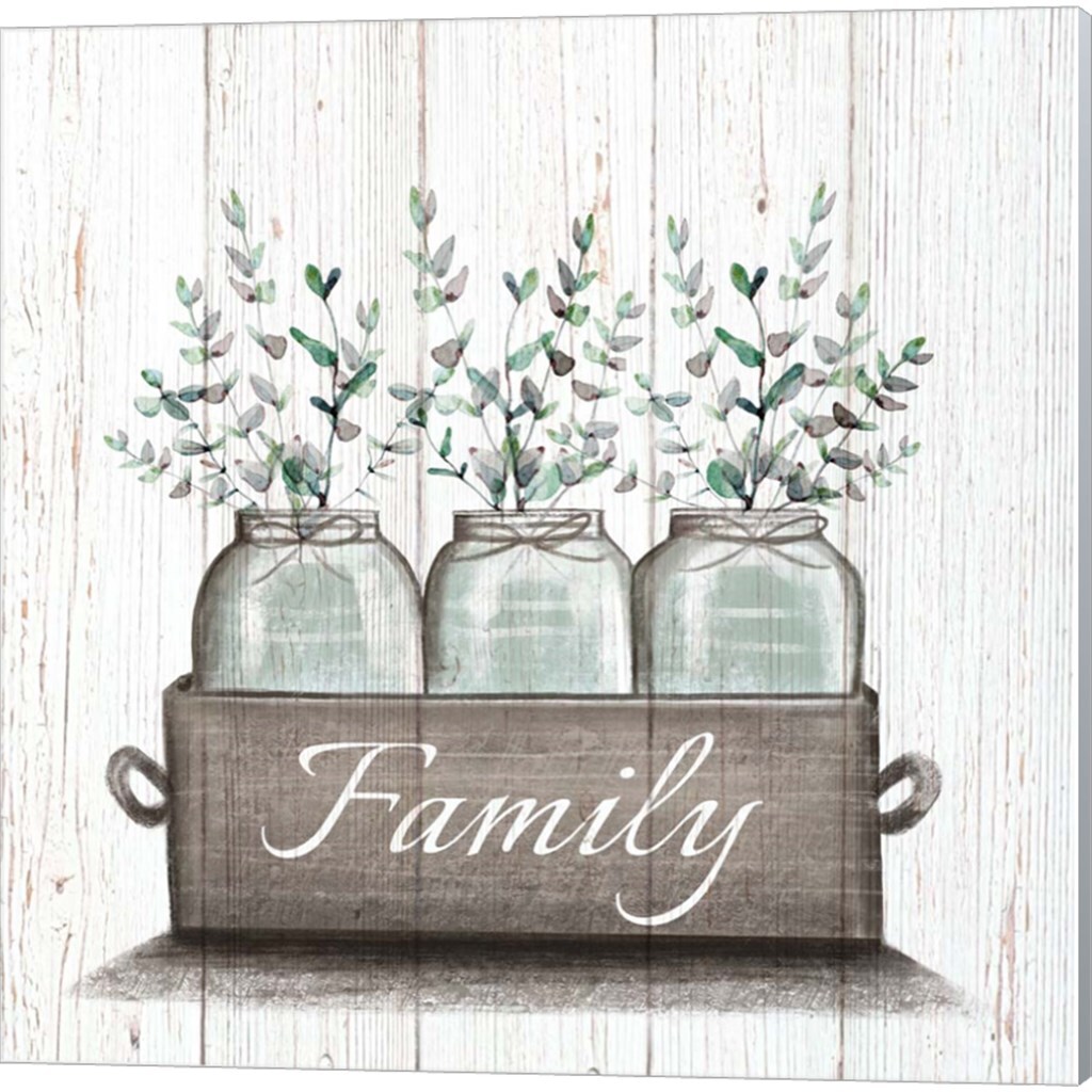 Family & Grace by Elizabeth Tyndall 14" x 14" Canvas Wall Art (Set of 2 ...