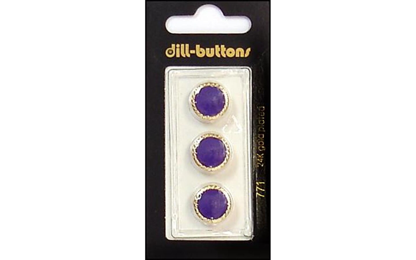 Dill Buttons 13Mm 3Pc Shank Enamel Purple/Gold | Michaels