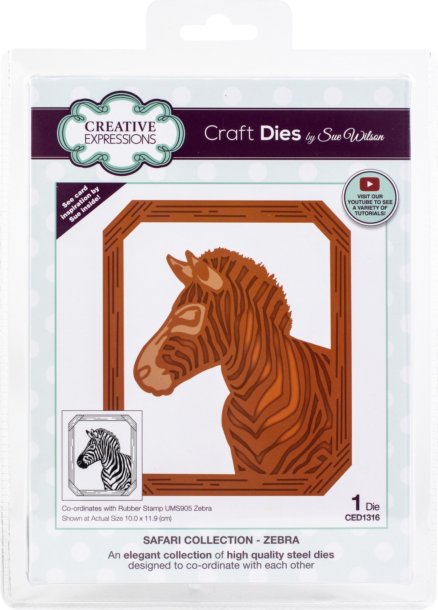 Creative Expressions Craft Dies By Sue Wilson-Safari Collection: Zebra ...