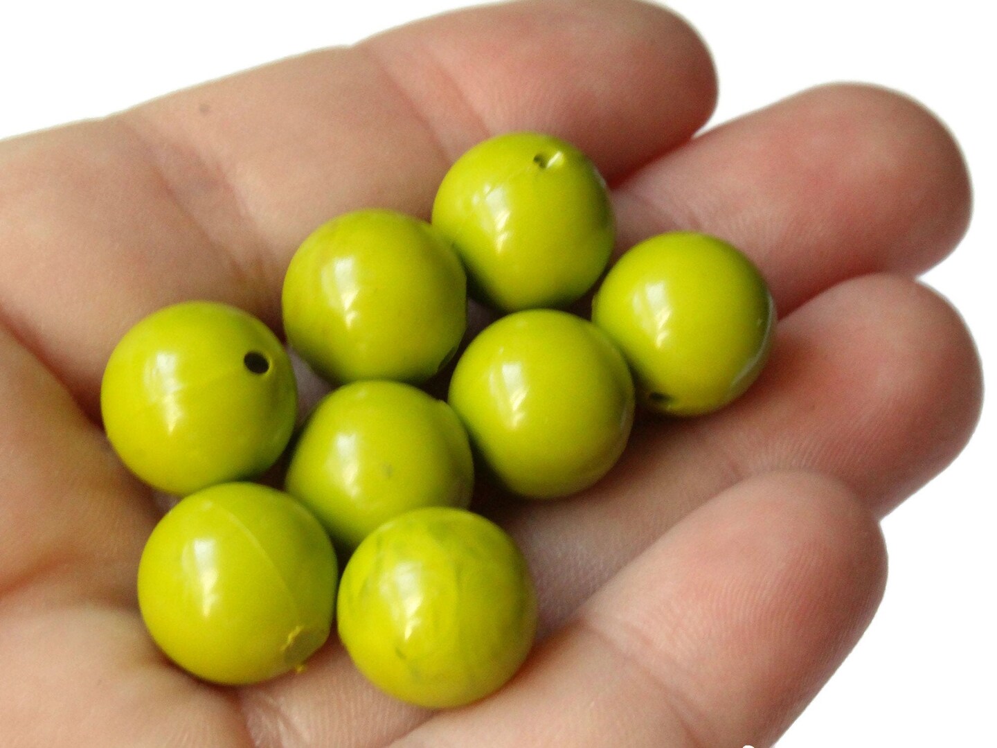 8 12mm 1/2 Inch Olive Green Ball Buttons Round Vintage Plastic Buttons ...