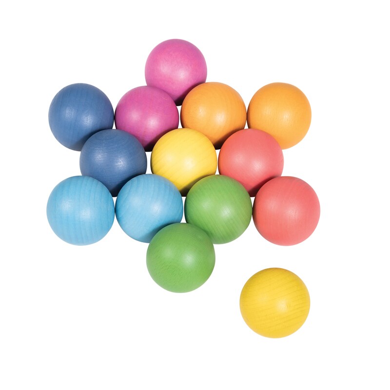 Rainbow Wooden Balls - Set of 14, Count: 1, Model: 73991 | Michaels
