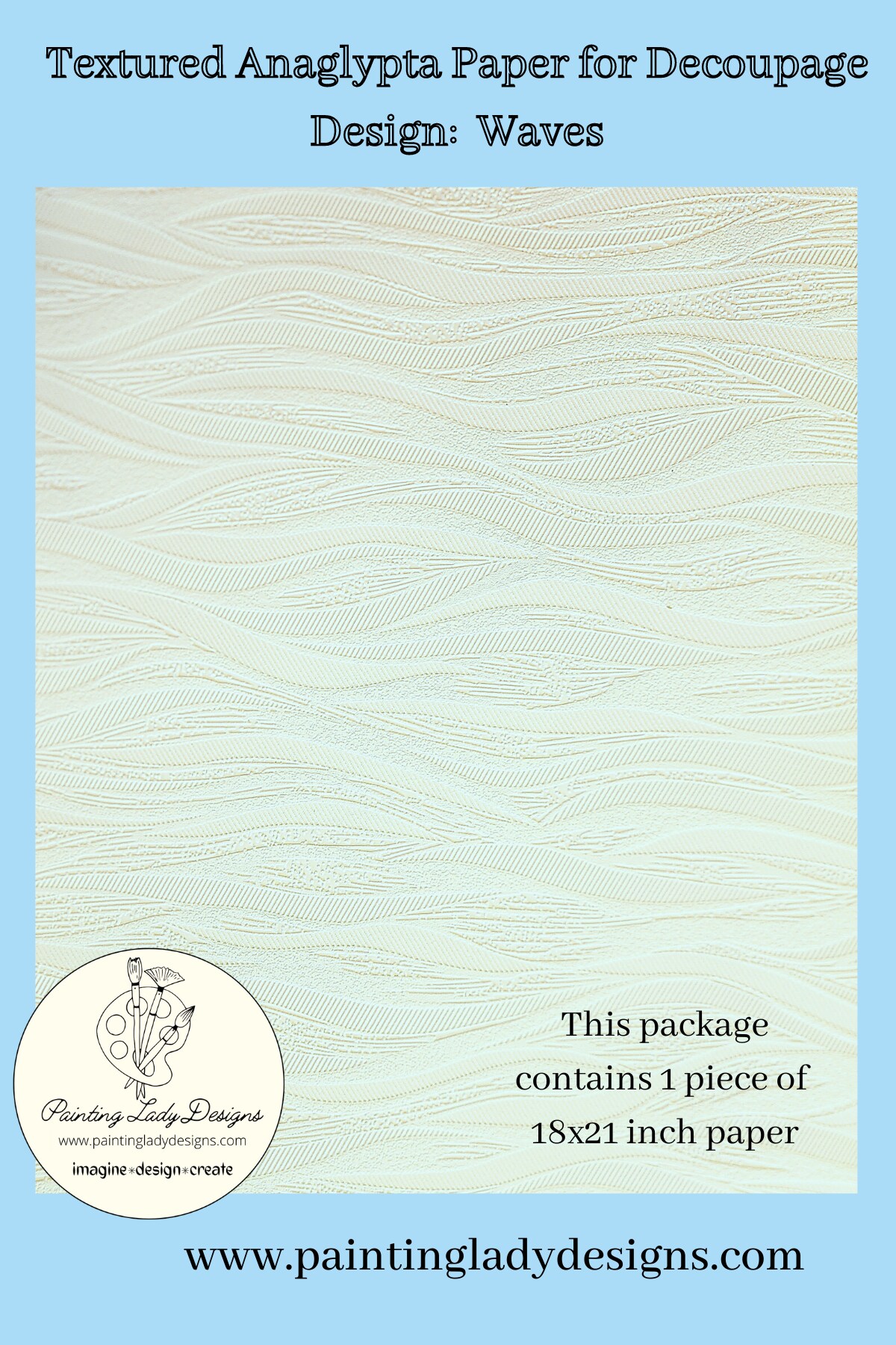 Textured Anaglypta Paper for Decoupage - Waves Design | Michaels