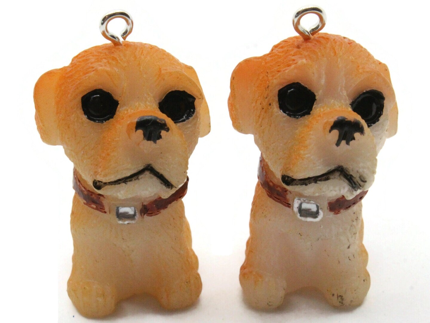 2 37mm Golden Brown Resin Dog Charms | Charms | Michaels