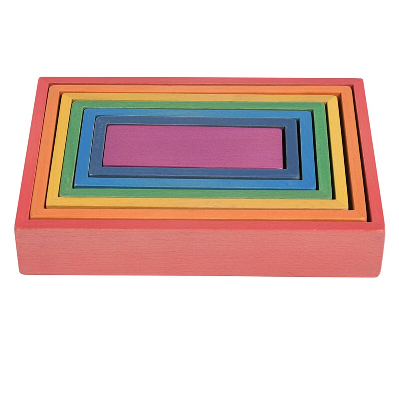 Wooden Rainbow Architect Rectangles - Set of 7 | Michaels