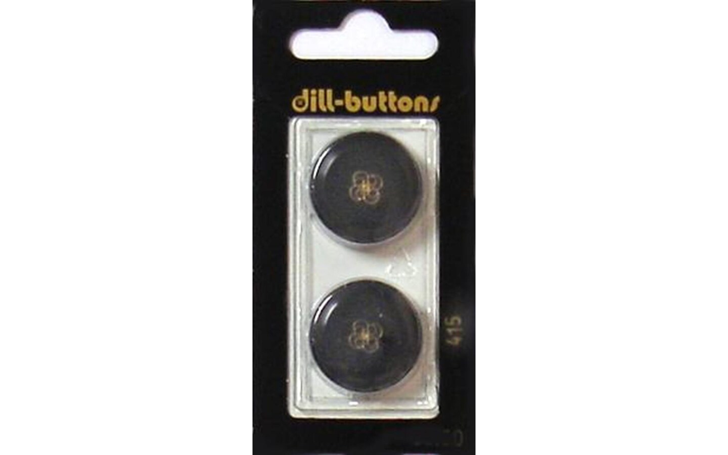Dill Buttons 23Mm 2Pc Shank Black/Gold | Michaels