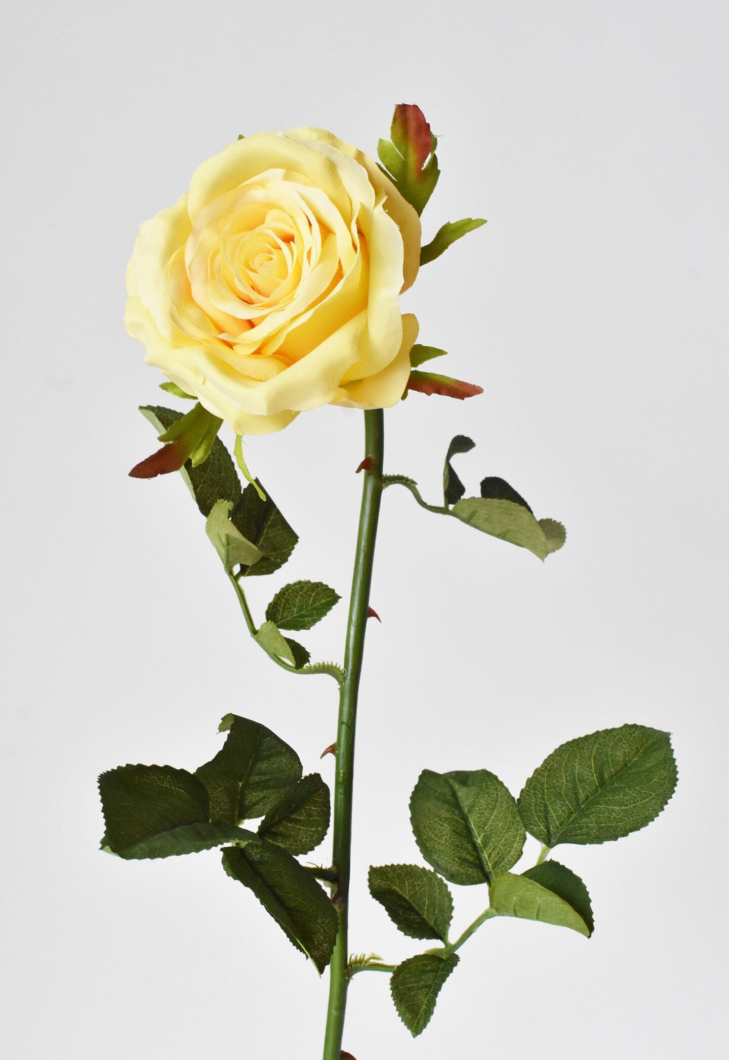 27" Faux Yellow Open Garden Rose Stem | Michaels