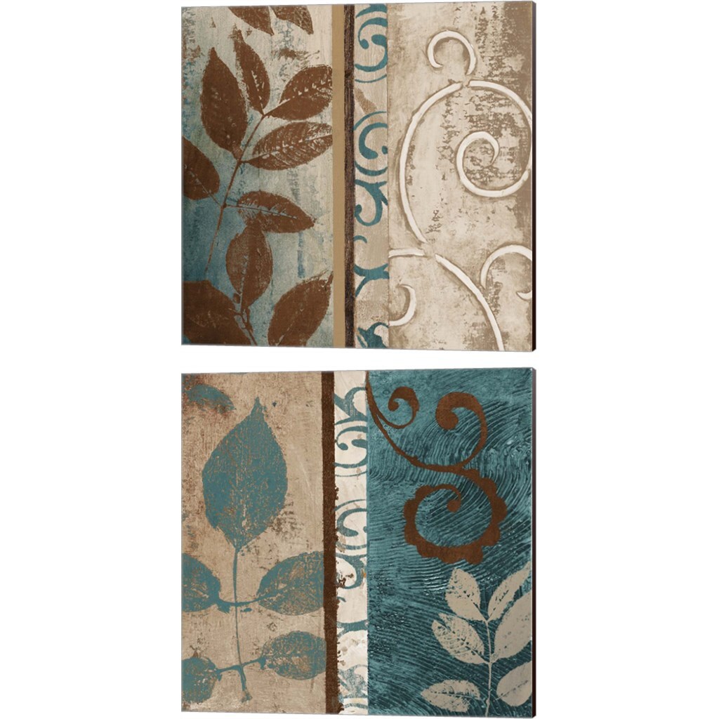 Fall to Winter by Michael Marcon 14" x 14" Canvas Wall Art (Set of 2 ...