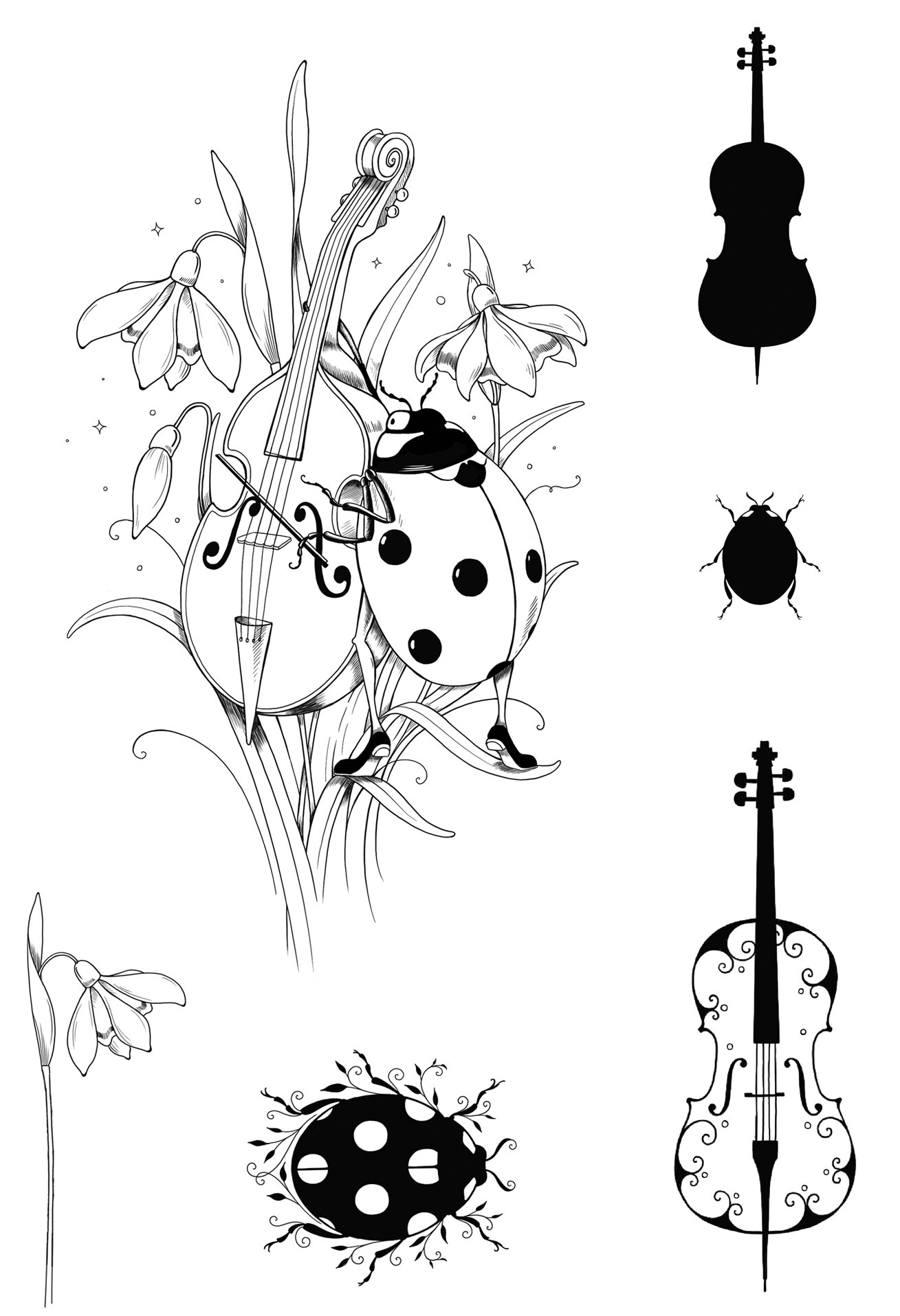 Pink Ink Designs A6 Clear Stamp-The Cellist | Michaels