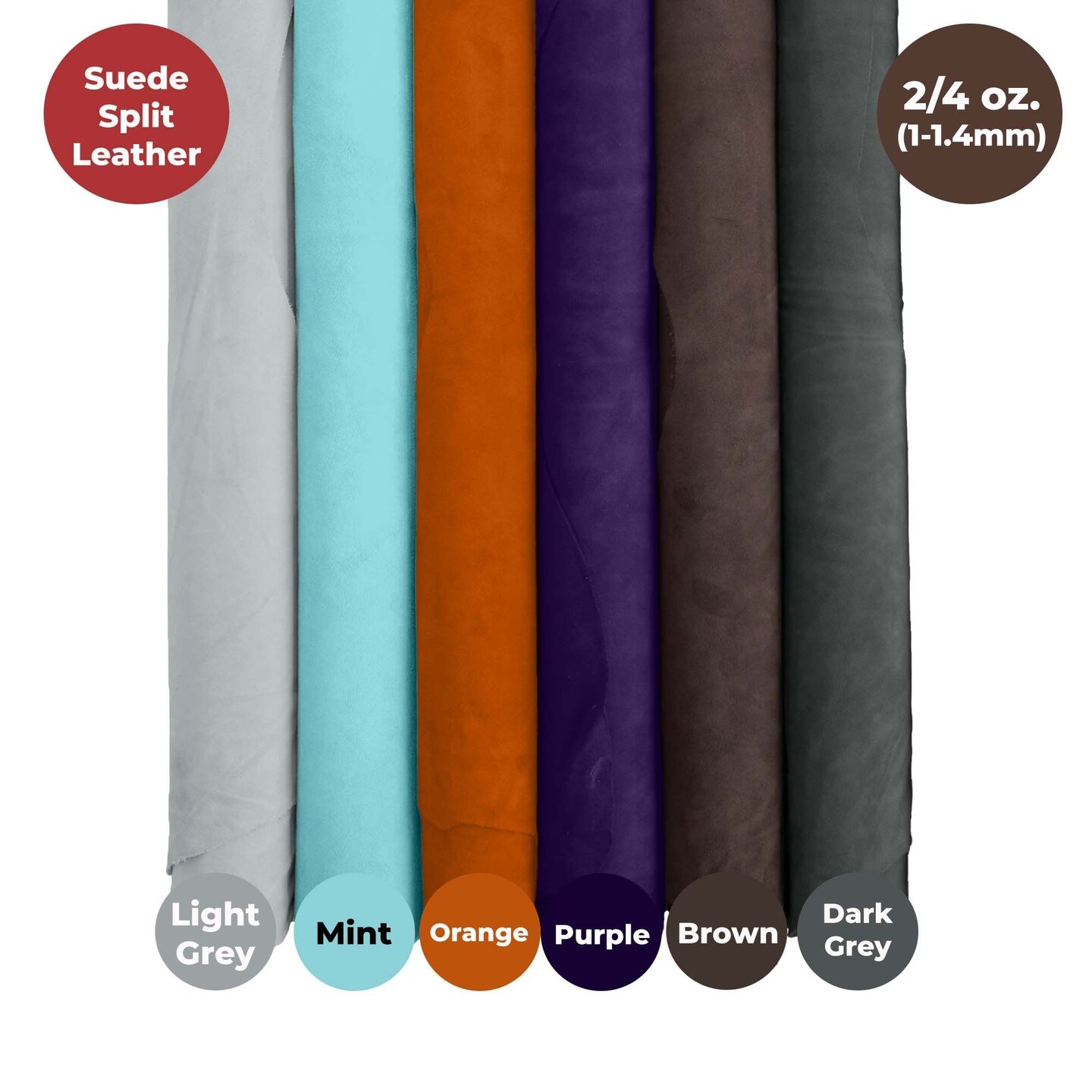 ELW Garment Splits Suede 2-4 oz (1-1.6mm) Pre-Cut Piece - Silky Buffed ...