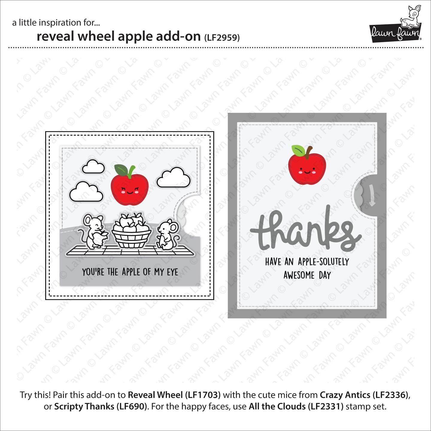 Lawn Cuts Custom Craft Die-Reveal Wheel Apple Add-On | Michaels